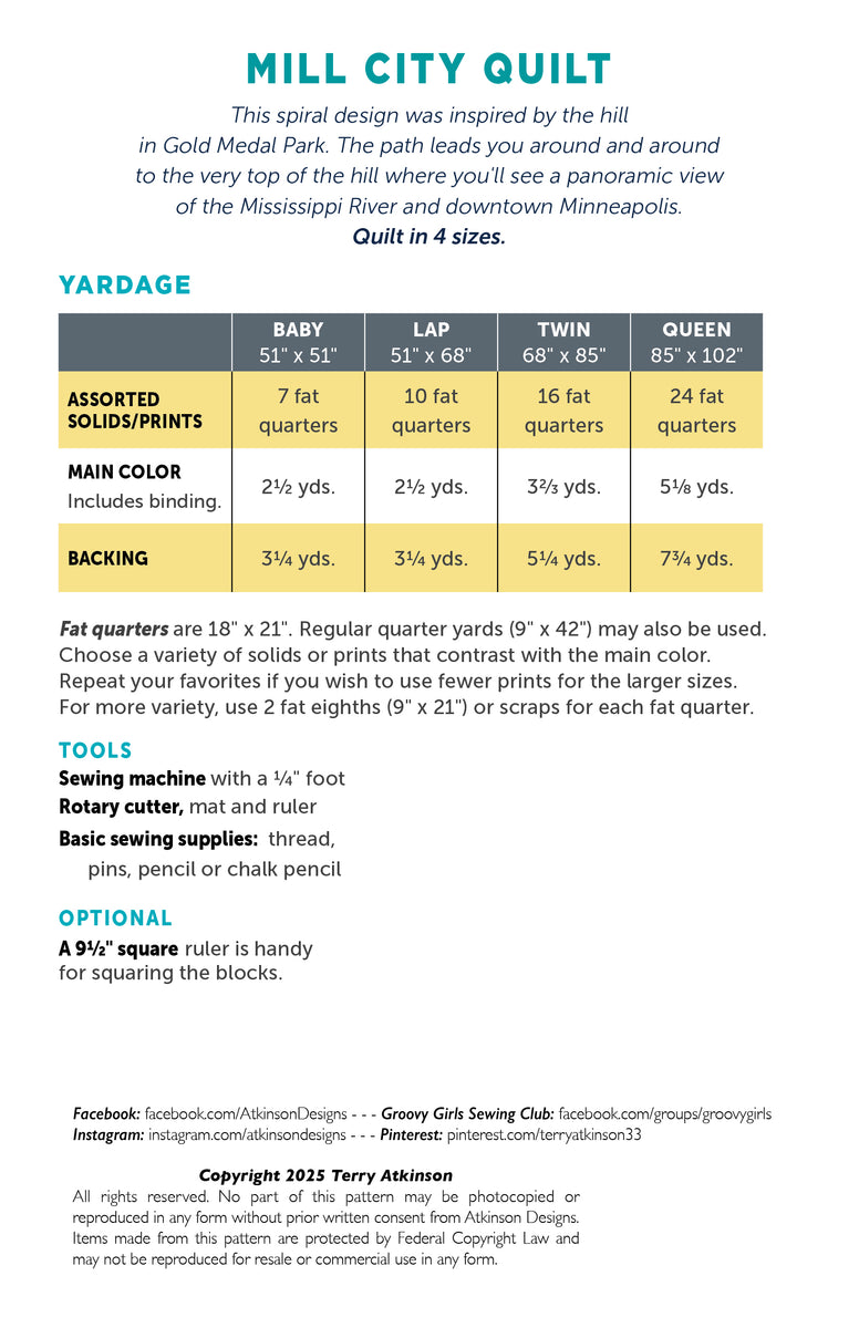 Mill City Quilt PDF Pattern – Atkinson Designs