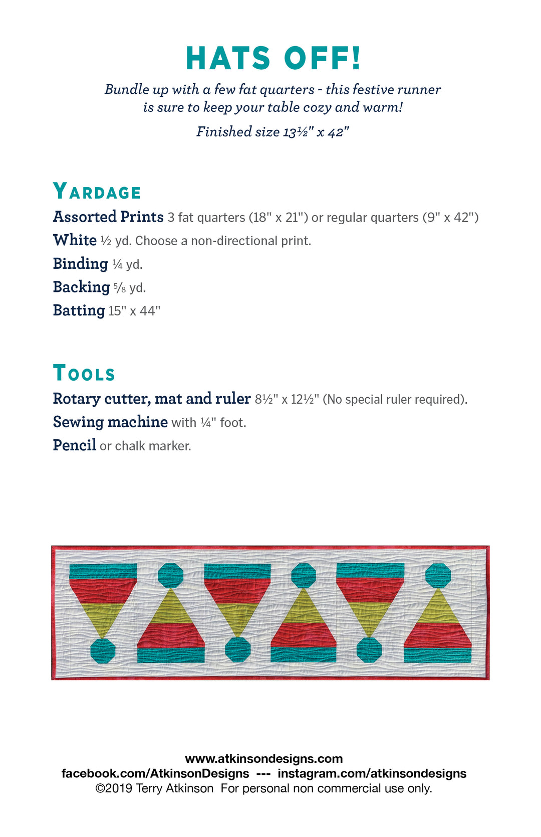 Hats Off! PDF Pattern – Atkinson Designs