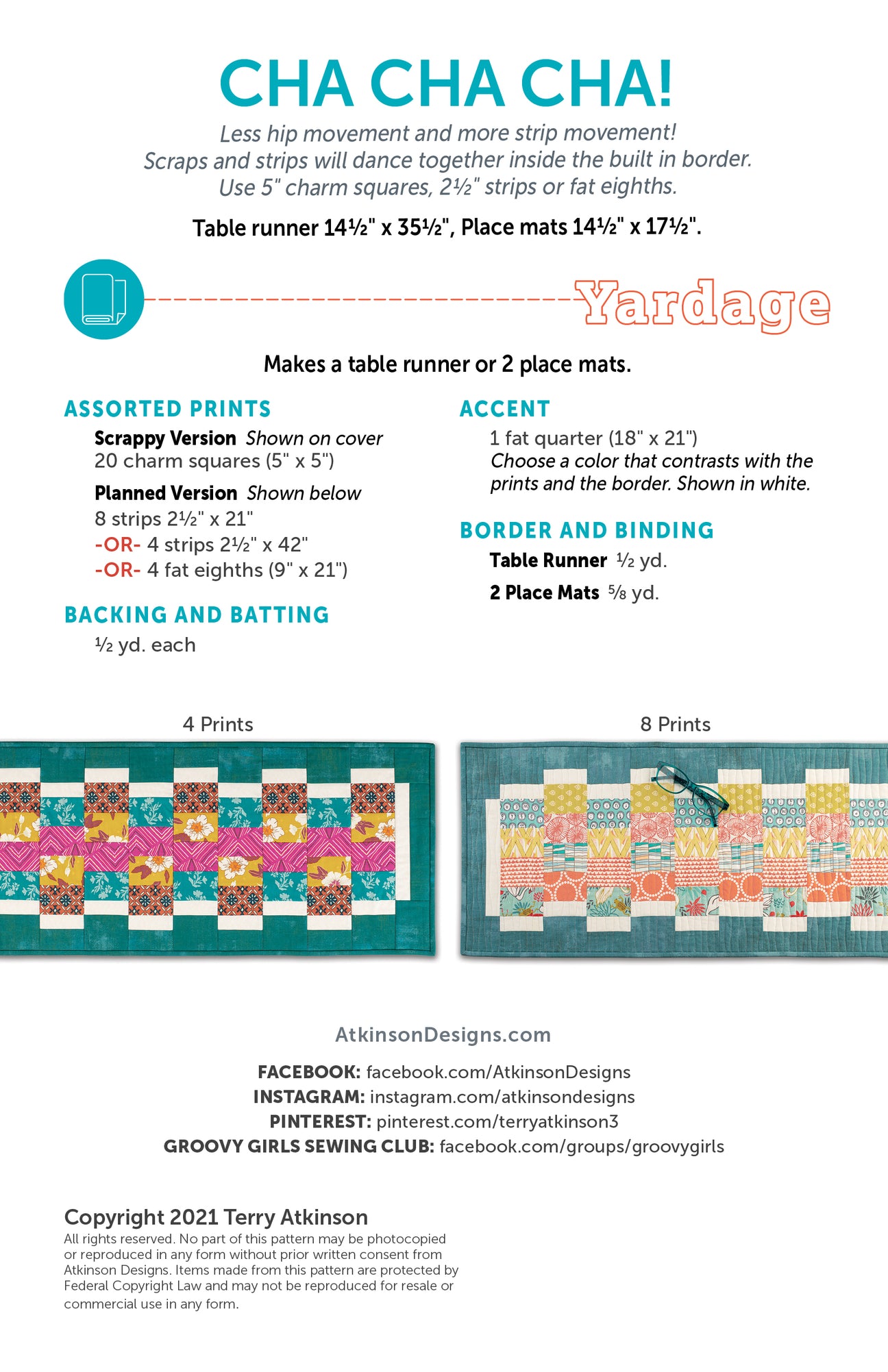 Cha Cha Cha PDF Pattern – Atkinson Designs