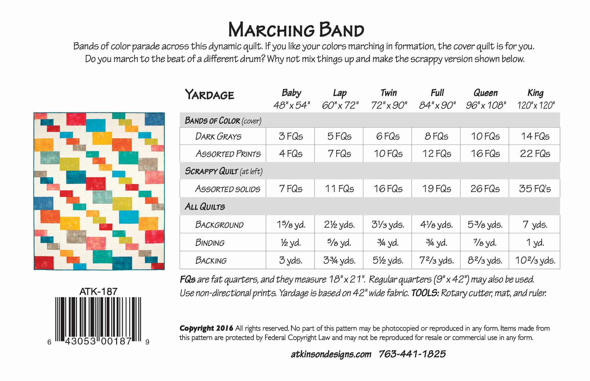 Marching Band Pattern – Atkinson Designs