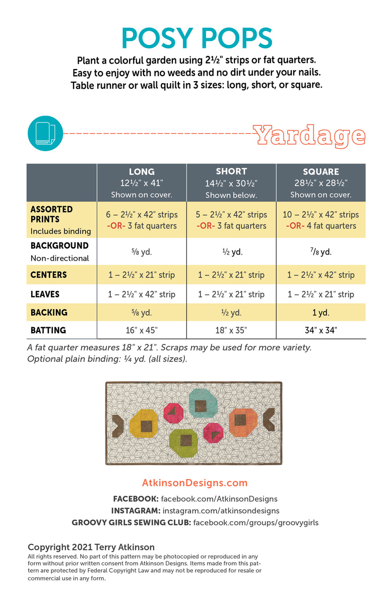 Posy Pops PDF Pattern – Atkinson Designs
