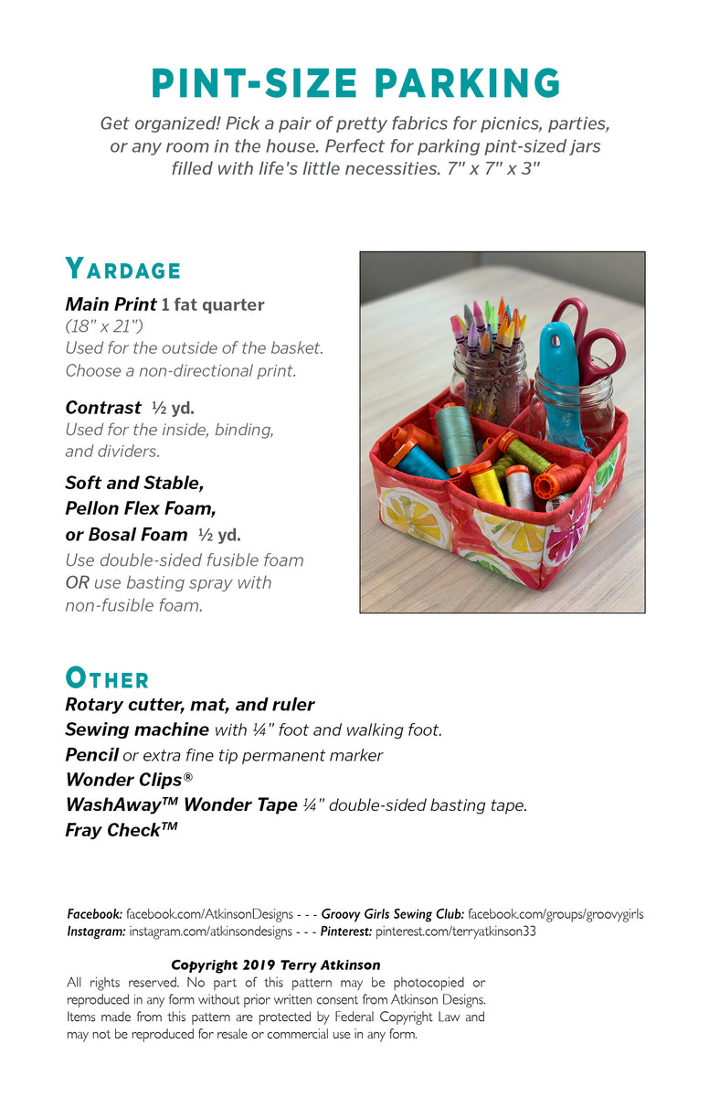 Pint-Size Parking PDF Pattern – Atkinson Designs